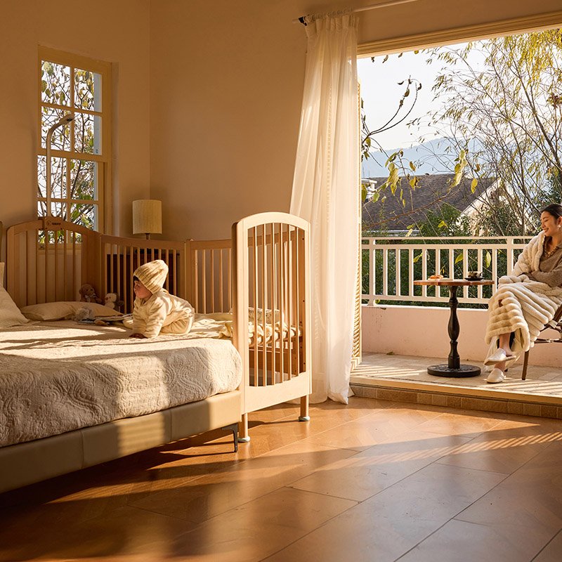 Solid Wood Baby Crib - chocchick