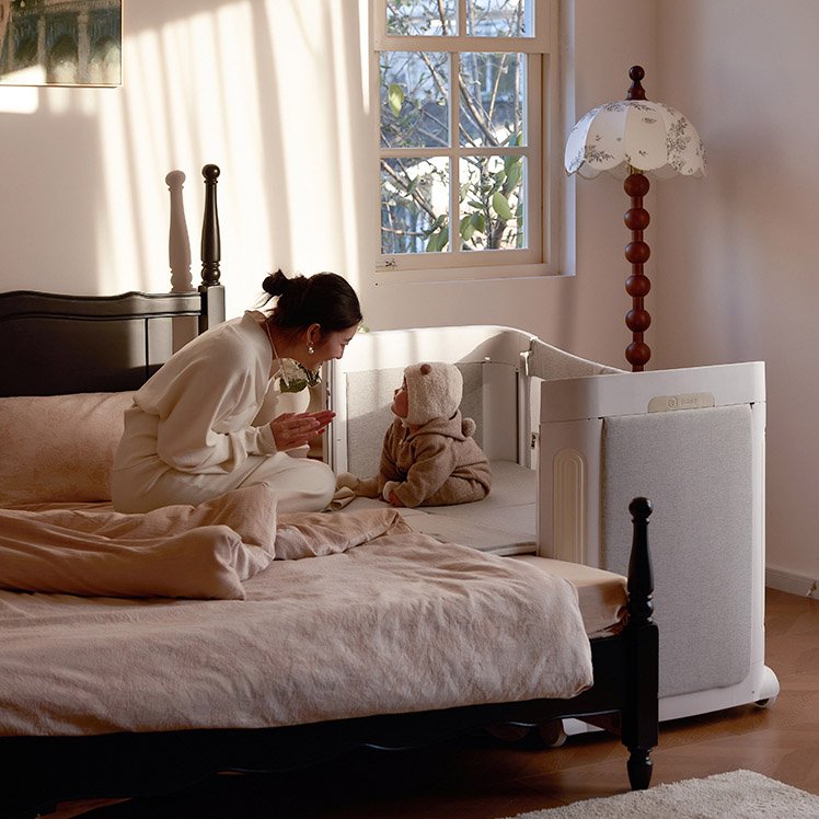 Foldable Mobile Smart Baby Crib with Camera and APP Control - chocchick